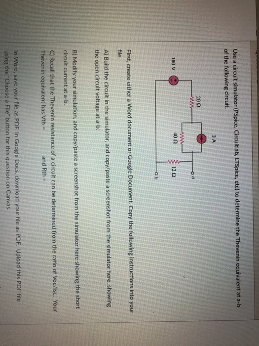 Solved Use a circuit simulator (PSpice, Circuitlab, LTSpice, | Chegg.com