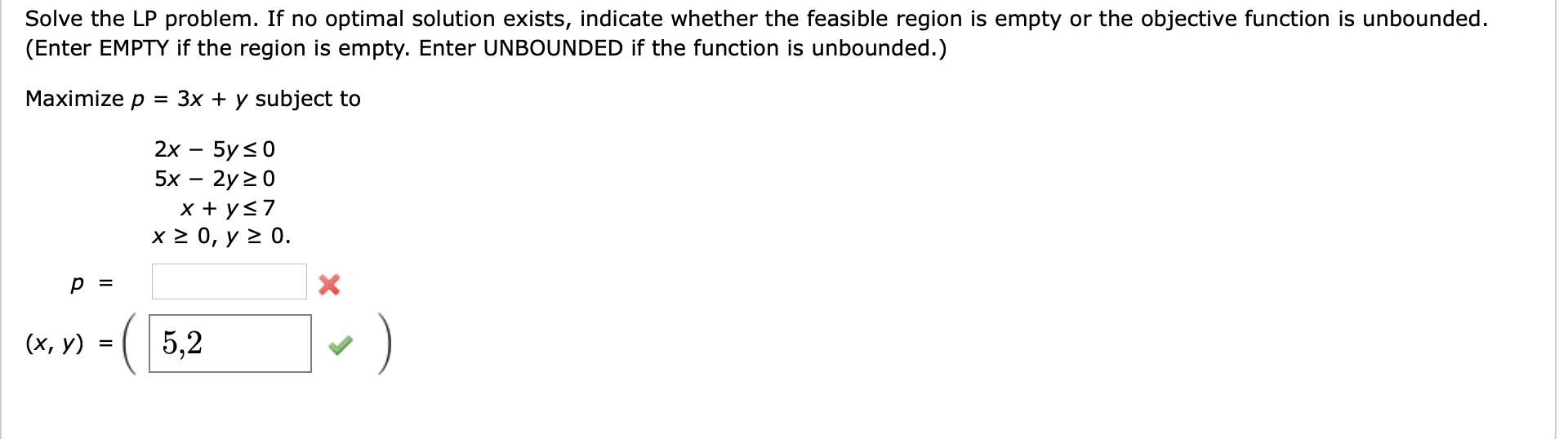 Solved Solve the LP problem. If no optimal solution exists, | Chegg.com
