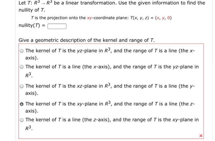 Solved Let T R3 → R3 Be A Linear Transformation Use The