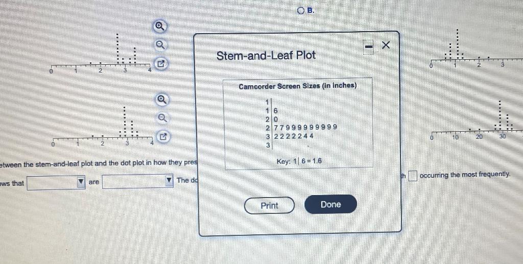 Solved Display the accompanying data in a dot plot. Describe | Chegg.com