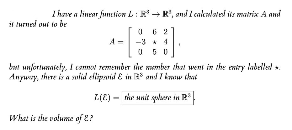 Solved I have a linear function L:R3 → R’, and I calculated | Chegg.com