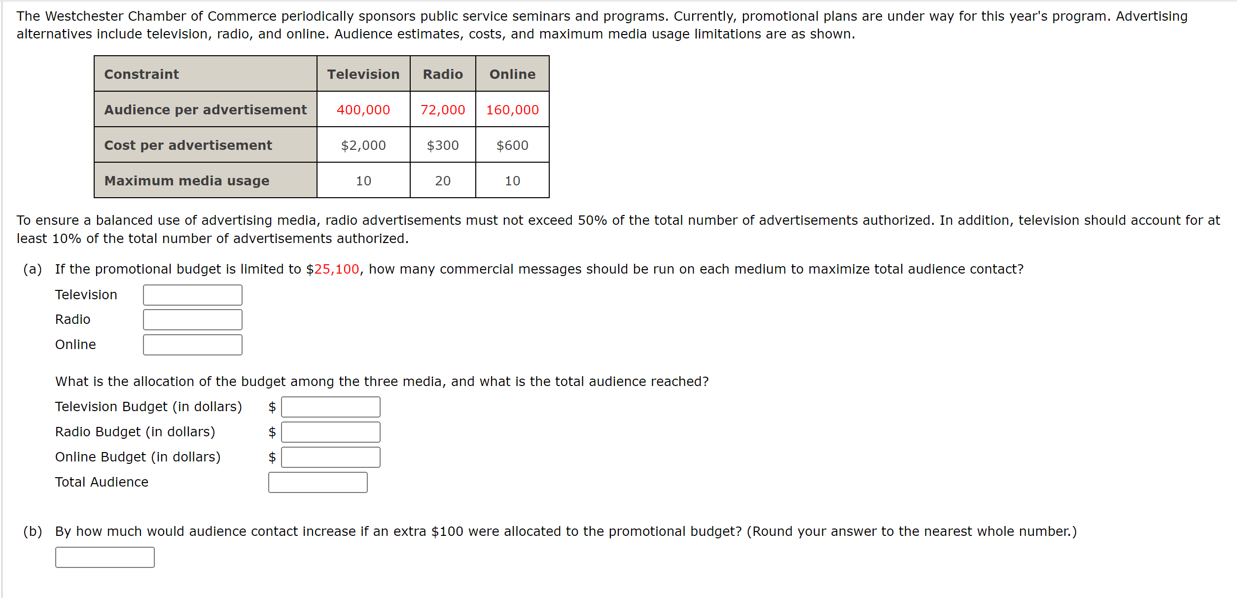 Solved Please answer each part of the question. this is for | Chegg.com