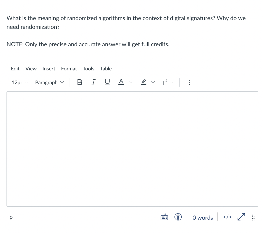 Solved What is the meaning of randomized algorithms in the | Chegg.com