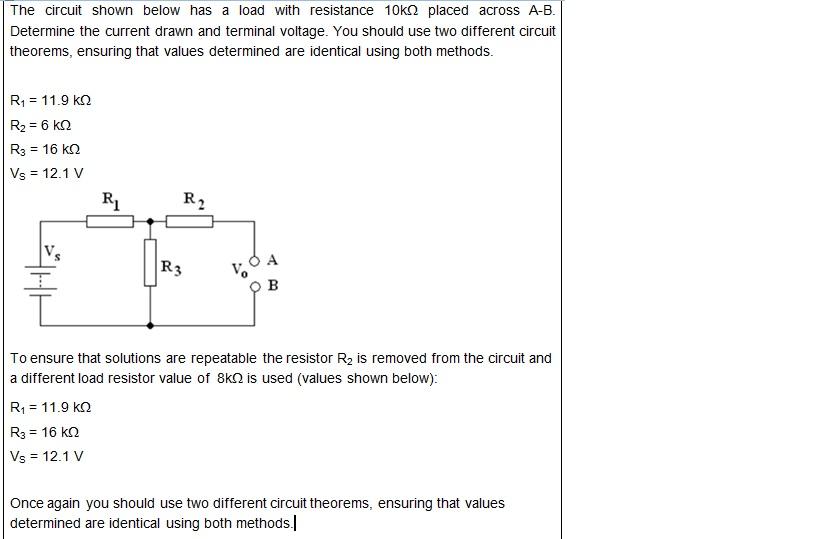 Solved Please apply 2 different methods and for both RL load | Chegg.com