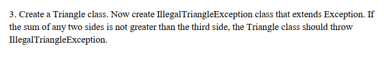 Solved 3. Create a Triangle class. Now create | Chegg.com