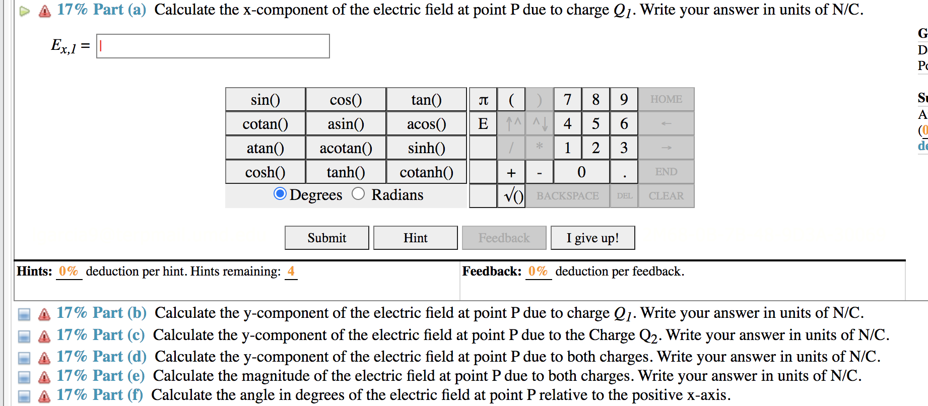 Solved (8\%) Problem 8: A positive charge of magnitude | Chegg.com