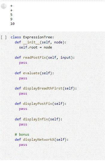 Solved |class Expression: def __init__(self, token): | Chegg.com