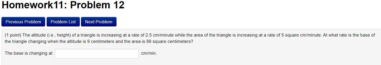 Solved Homework11: Problem 12 Previous Problem Problem List | Chegg.com