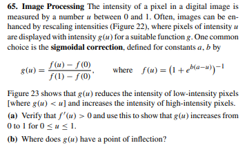 Solved 65. Image Processing The intensity of a pixel in a | Chegg.com