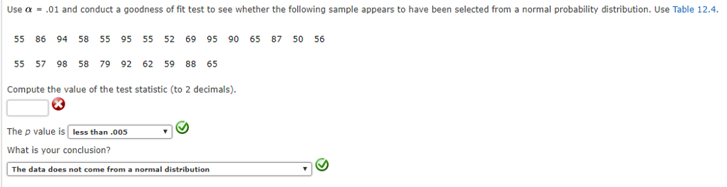 Solved Use α 01 And Conduct A Goodness Of Fit Test To See