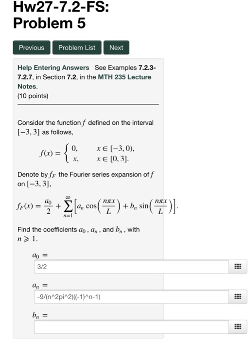 Solved Hw27 72 Fs Problem 5 Previous Problem List Next 6520