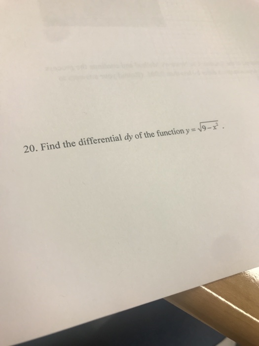 Solved Find the differential of the function y = square root | Chegg.com