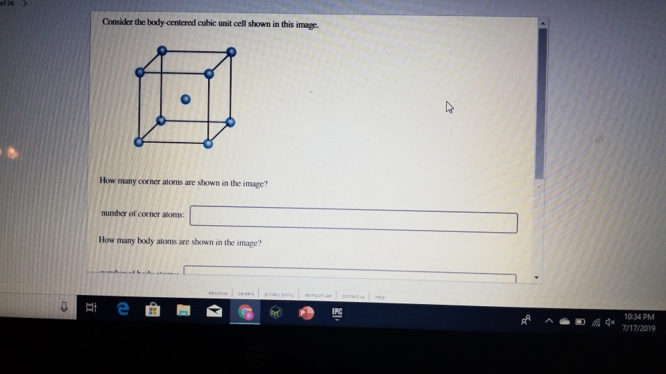 Solved Consider the body-centered cubic unit cell shown in | Chegg.com