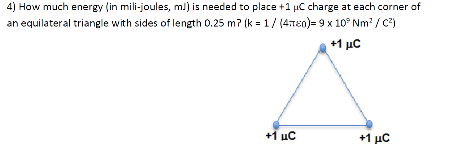 Solved 4) How much energy (in mili-joules, md) is needed to | Chegg.com