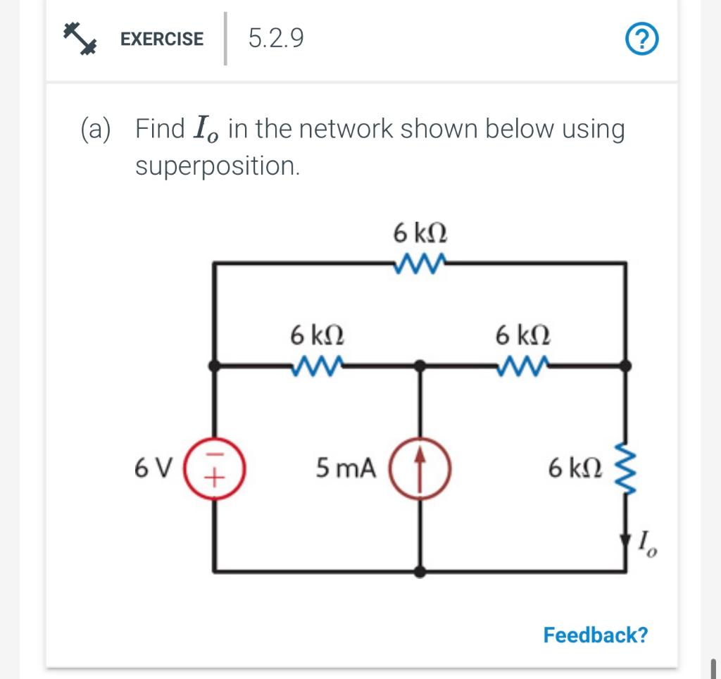 Solved (a) Find Io in the network shown below using | Chegg.com