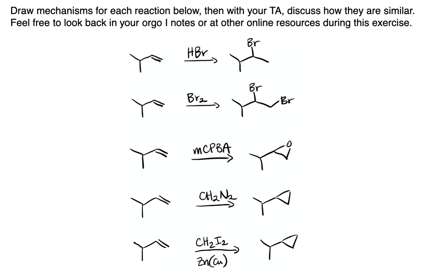 Solved Draw mechanisms for each reaction below, then with | Chegg.com