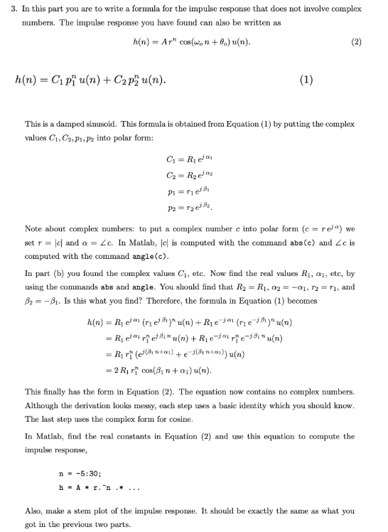 Solved Matlab Signals: show code (not handwritten, typed or | Chegg.com