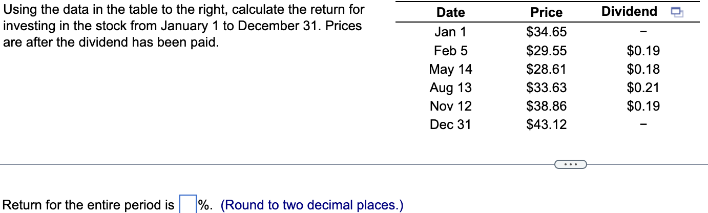 Solved Using the data in the table to the right, calculate | Chegg.com