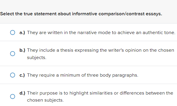 Solved Select the true statement about informative | Chegg.com