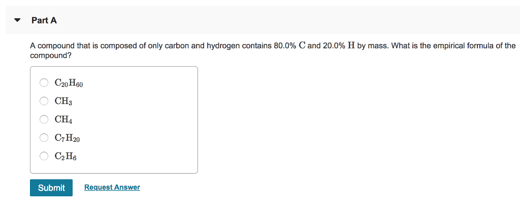 Solved PartA A compound that is composed of only carbon and | Chegg.com