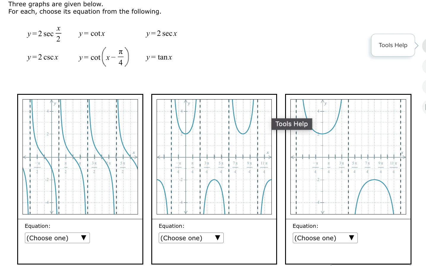 Solved Three graphs are given below.For each, choose its | Chegg.com