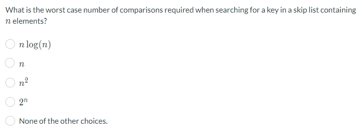 Solved What is the worst case number of comparisons required | Chegg.com