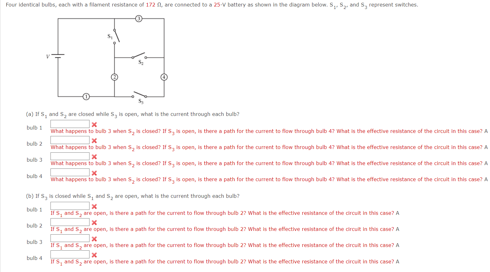 Solved (a) ﻿If S1 ﻿and S2 ﻿are closed while S3 ﻿is open, | Chegg.com