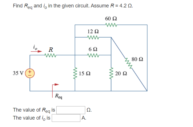 Solved Calculate V, and I, in the given circuit. Assume the | Chegg.com
