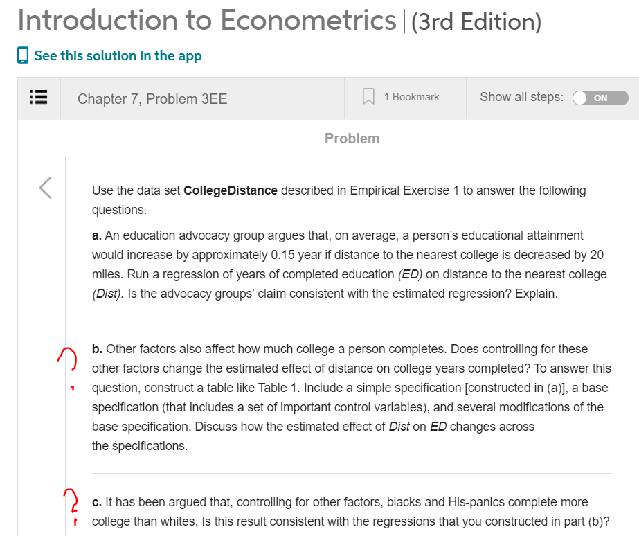 Introduction to Econometrics|(3rd Edition) See this | Chegg.com