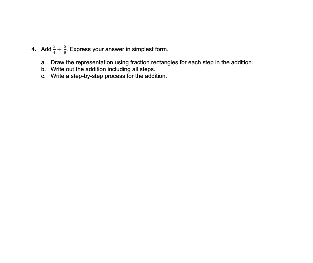 Solved 4. Add + Express your answer in simplest form. a. | Chegg.com
