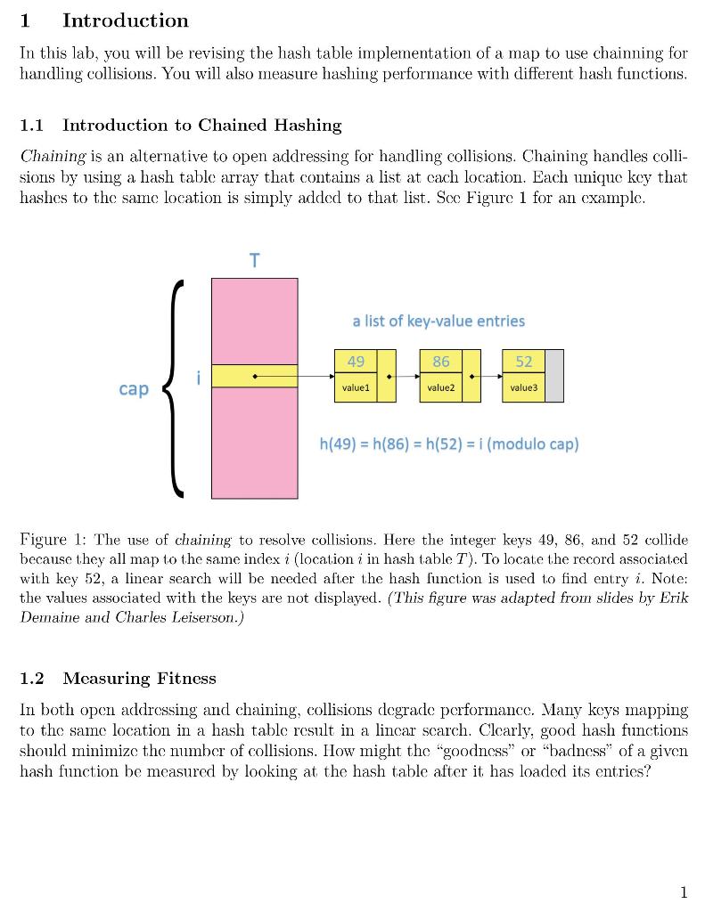 Solved 1 Introduction In this lab, you will be revising the | Chegg.com