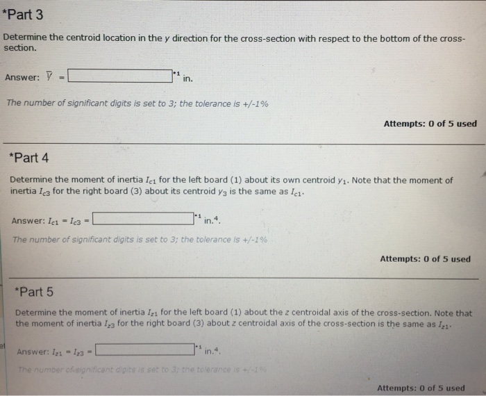 Solved *Part 1 A wooden beam is fabricated by nailing | Chegg.com