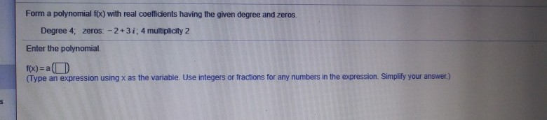 Solved Tell the maximum number of zeros that the polynomial | Chegg.com