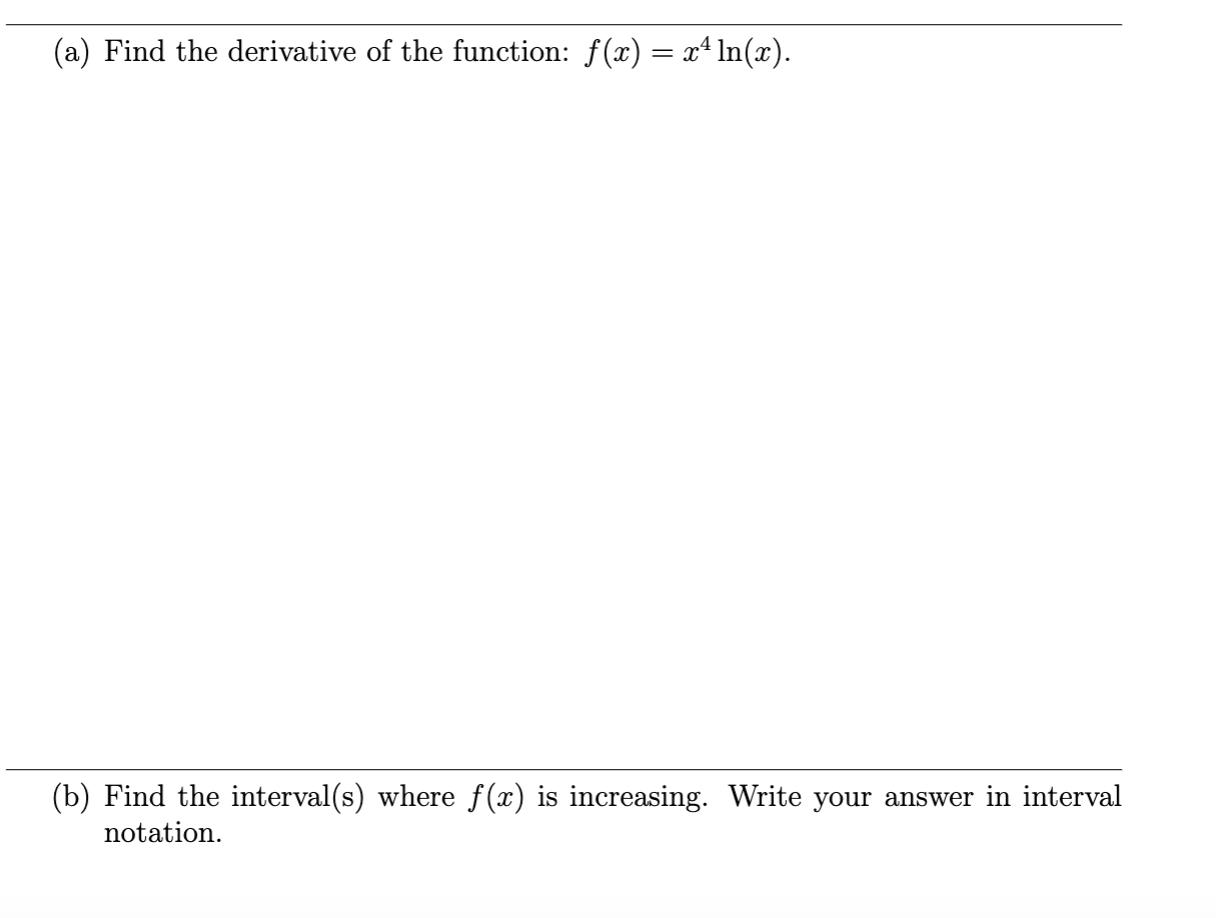 Solved (a) Find the derivative of the function: | Chegg.com