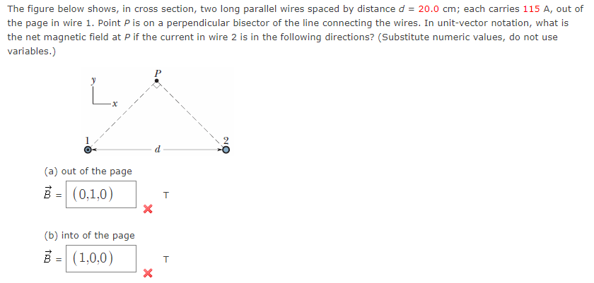 Solved The Figure Below Shows In Cross Section Two Long
