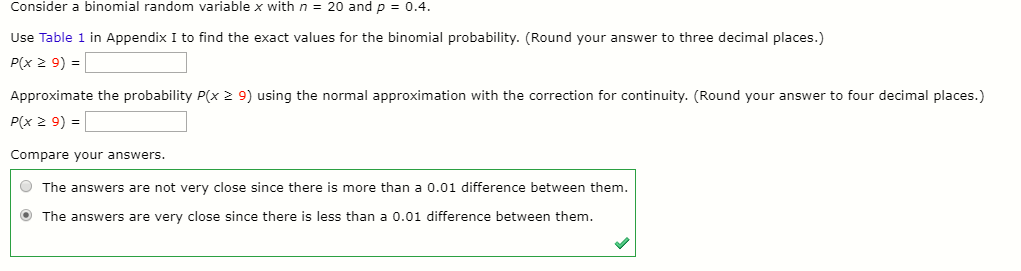 Solved Consider a binomial random variable x with n = 20 and | Chegg.com
