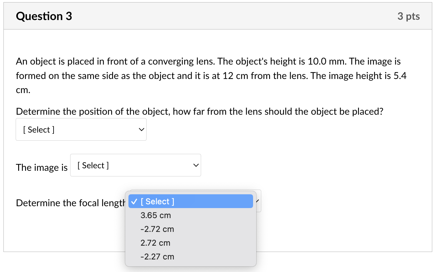 Solved An object is placed in front of a converging lens. | Chegg.com