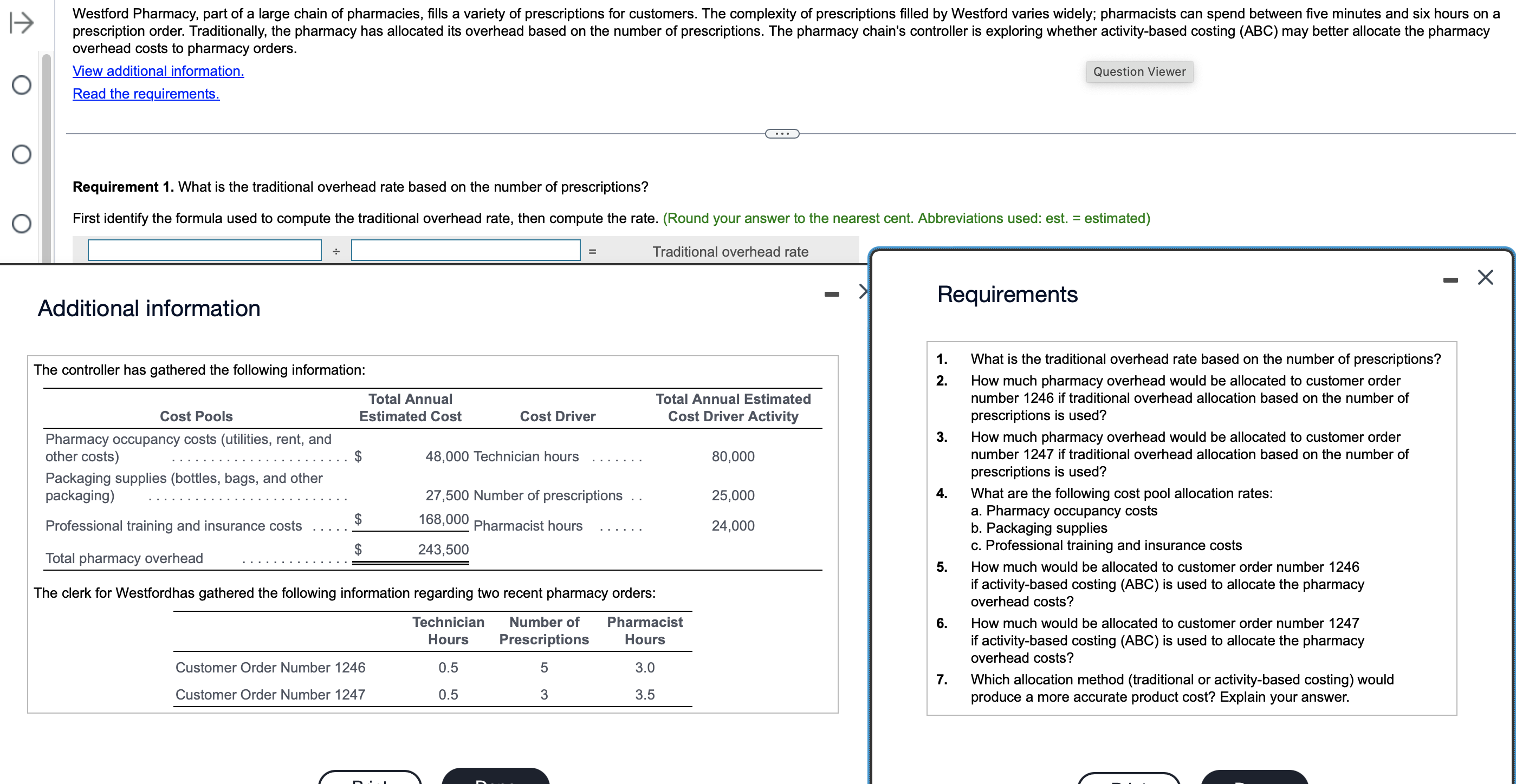 Solved Requirement 1. ﻿What is the traditional overhead rate | Chegg.com