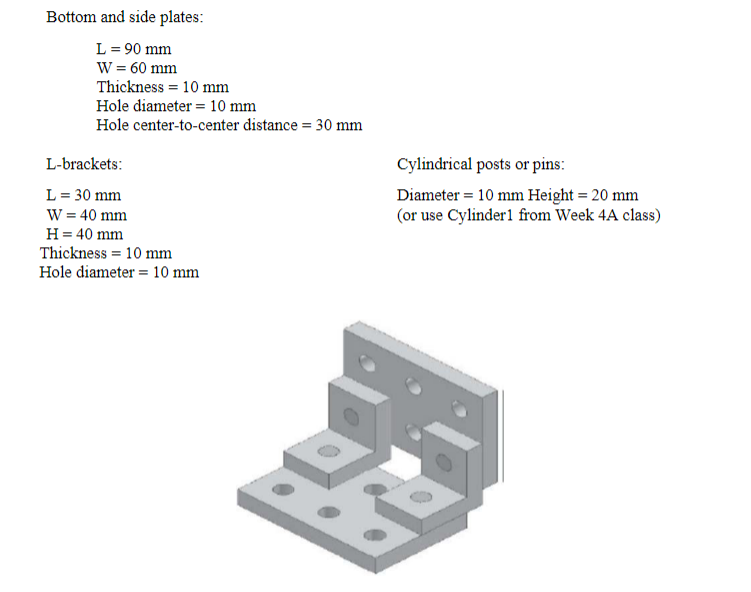 Solved Create this in SolidWorks. Provide a link to the | Chegg.com