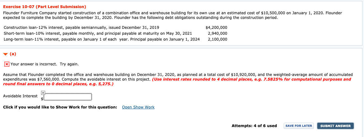 Solved Exercise 10-07 (Part Level Submission) Flounder | Chegg.com