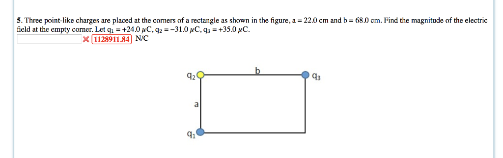 Solved Three point-like charges are placed at the corners of | Chegg.com