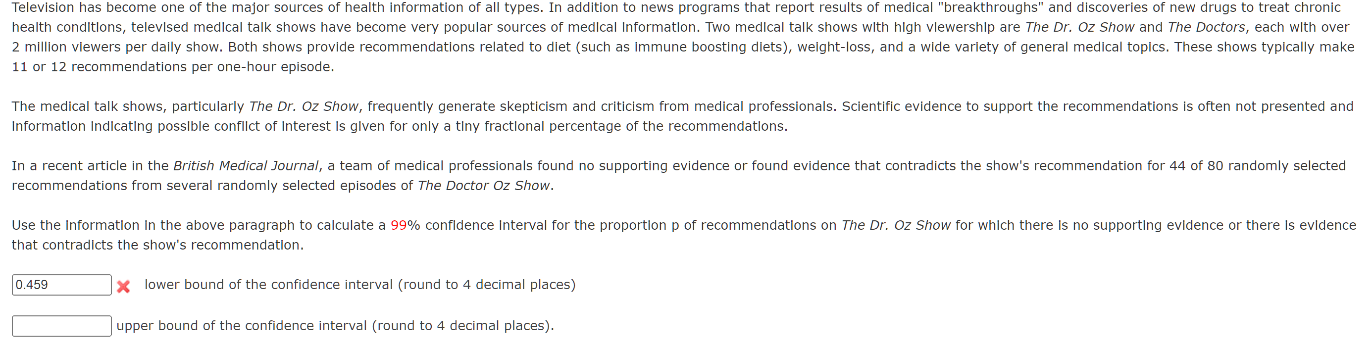 Solved 11 or 12 recommendations per one-hour episode. | Chegg.com