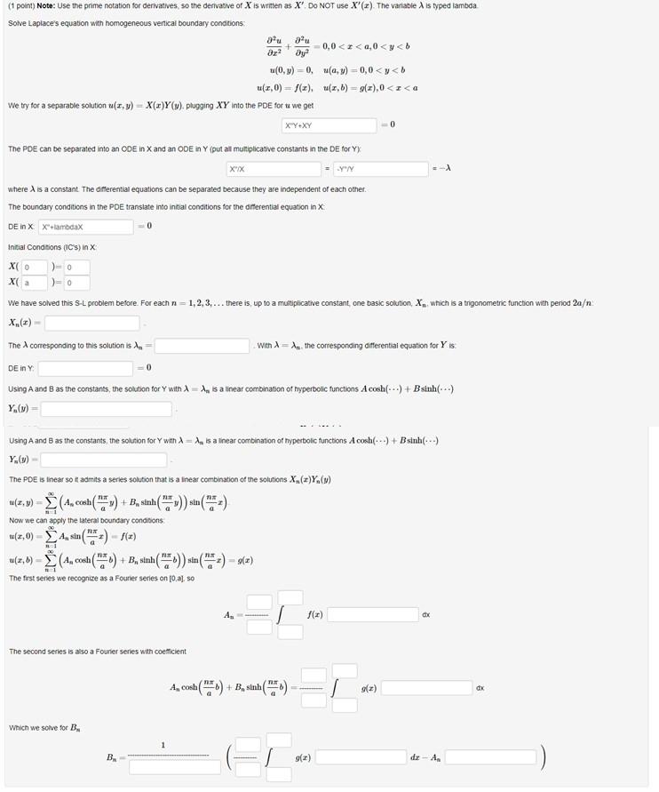 Solved + (1 point) Note: Use the prime notation for | Chegg.com