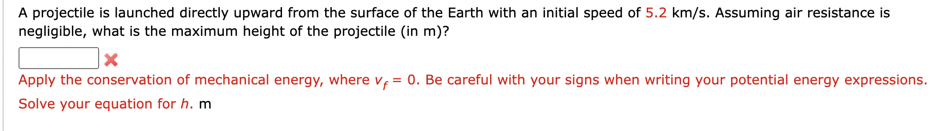 Solved A projectile is launched directly upward from the | Chegg.com