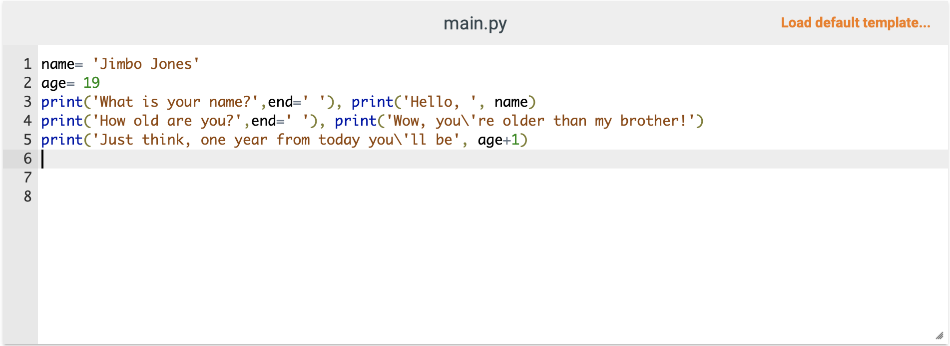 Solved So my code gets the first 3 parts correct, then the | Chegg.com