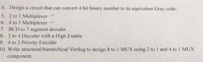 Solved 4. Design a circuit that can convert 4 bit binary | Chegg.com