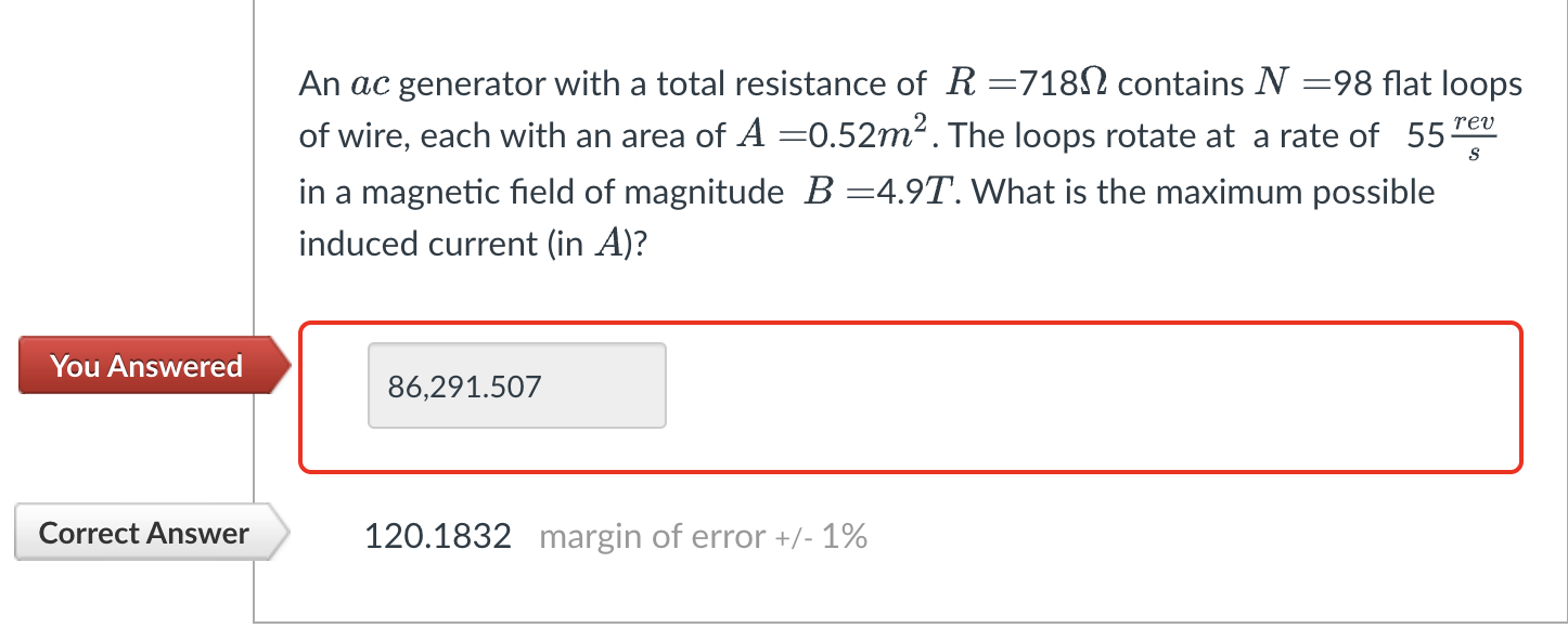 Solved An ac ﻿generator with a total resistance of R=718Ω | Chegg.com