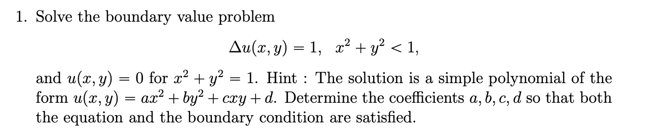 Solved Solve the boundary value problem. | Chegg.com