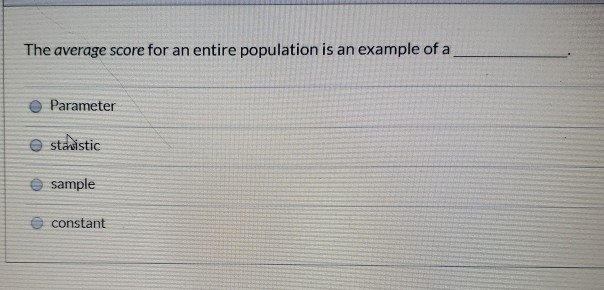 Solved The average score for an entire population is an | Chegg.com