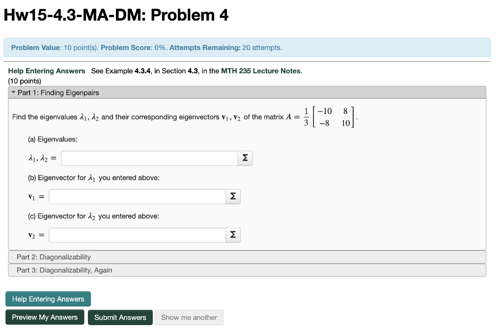 Solved Hw15-4.3-MA-DM: Problem 4 Problem Value: 10 point(s). | Chegg.com